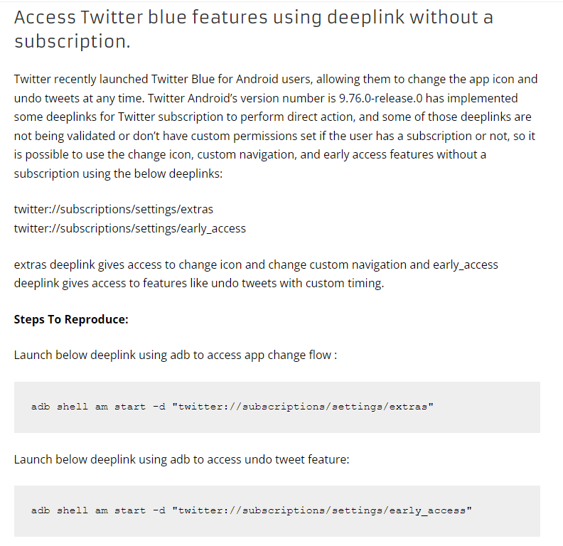 payloadartist on Twitter: "🐦 Someone found a way to use some Twitter Blue features without ...