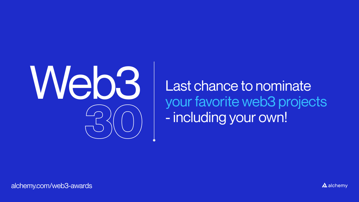 Alchemy The Web3 Developer Platform On Twitter Have You Nominated