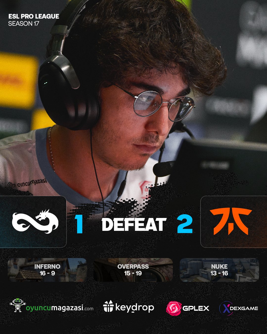 Eternal Fire on Twitter: "Parmaklarımızın ucundan kayıp gitti. @FNATIC'e karşı aldığımız ...