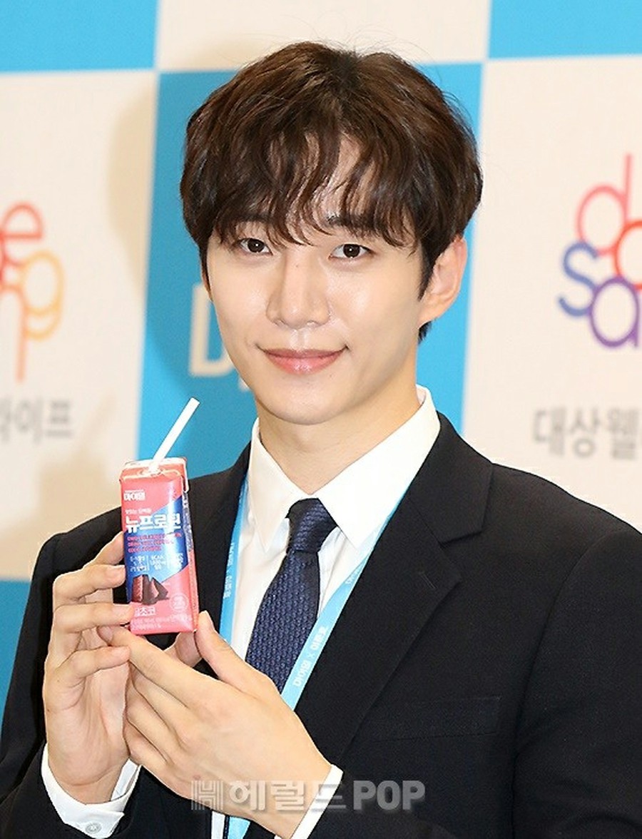 KpopCeleb on Twitter: "JUNHO (2PM) attended the release event of My Meal "Drink New Protein Dip ...