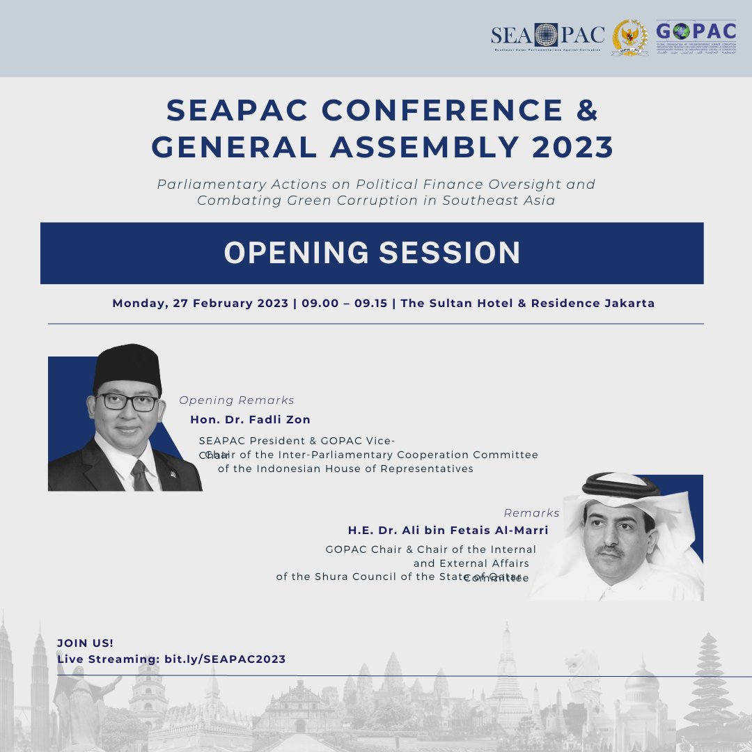 SEAPAC on Twitter: "SEAPAC President @fadlizon gave his opening remarks along with the Chair of ...