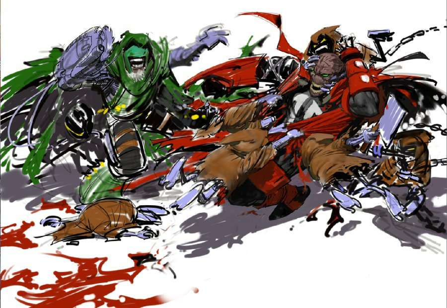Daily Spawn Archive on Twitter: "From sketch to final cover. The hardback cover for Spawn ...