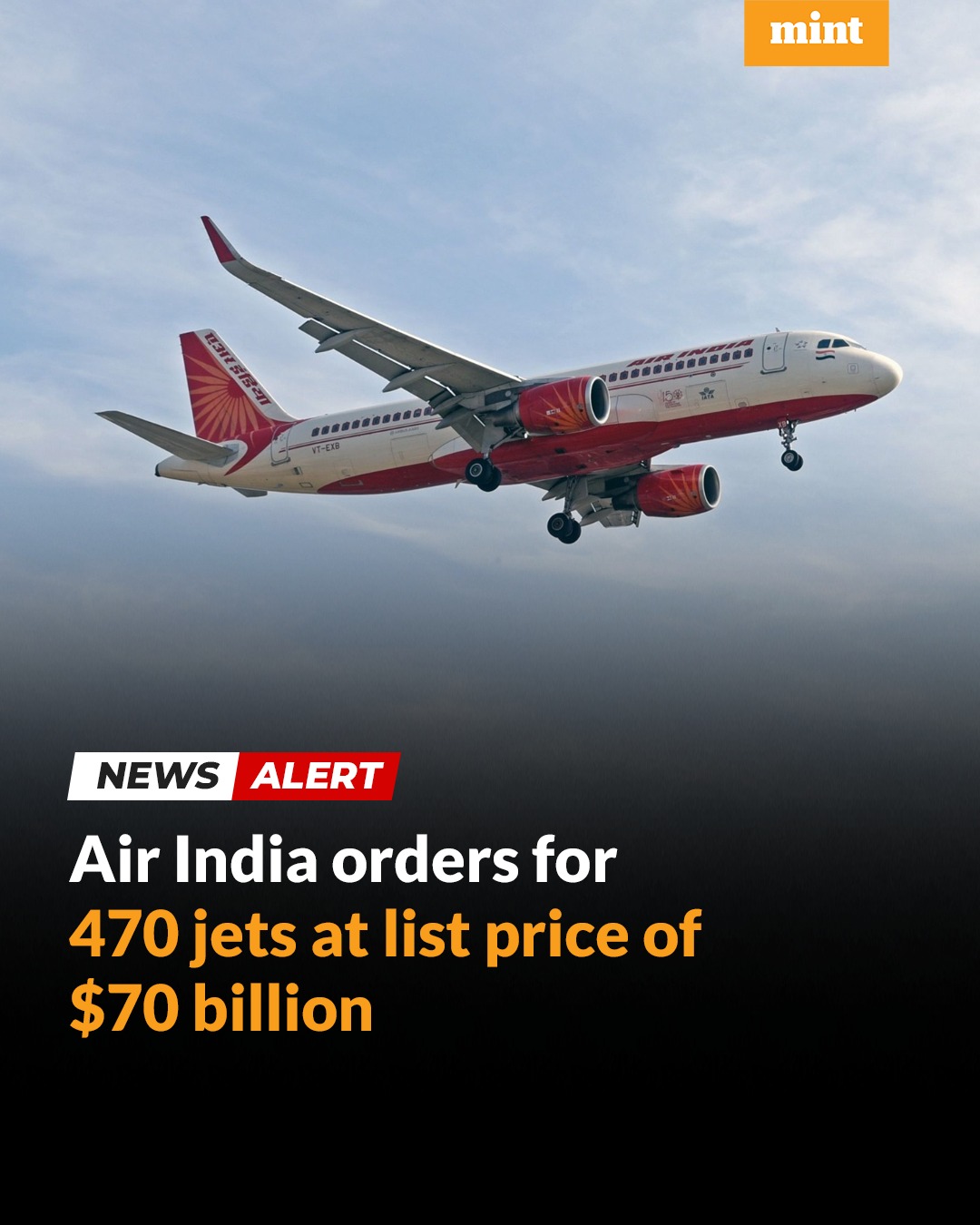 Air India's order for 470 jets at list price of $70 bn