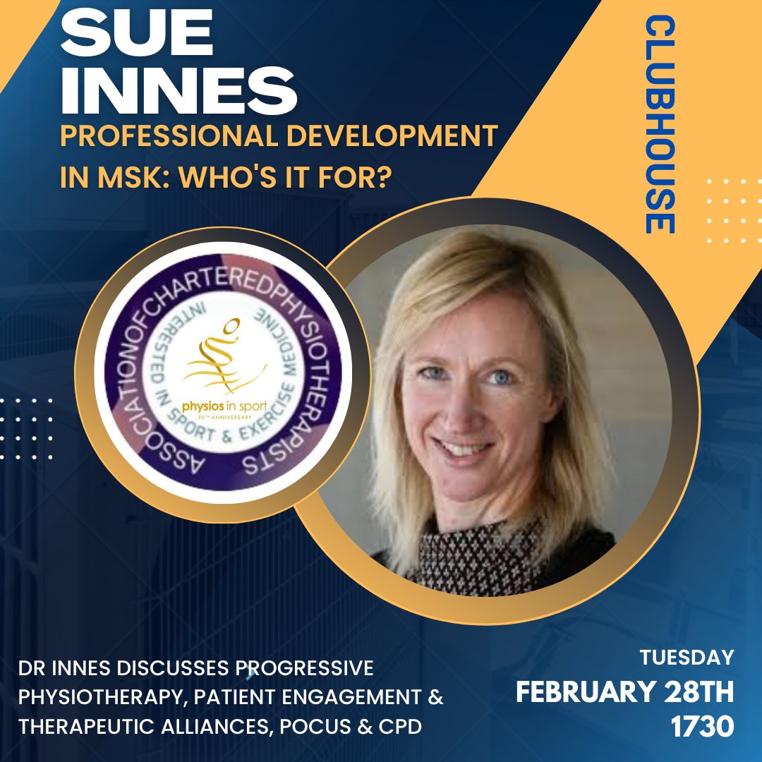 ACPSEM on Twitter: "Professional Development in MSK: who is it for? Dr Sue Innes discusses ...