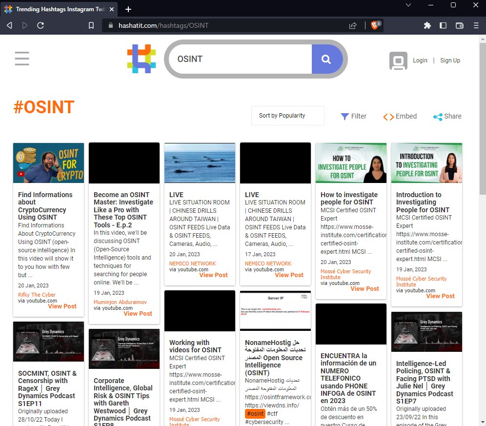 Daily OSINT on Twitter: "Do you need a hashtag search engine? Try HashAtIt, which allows you to ...