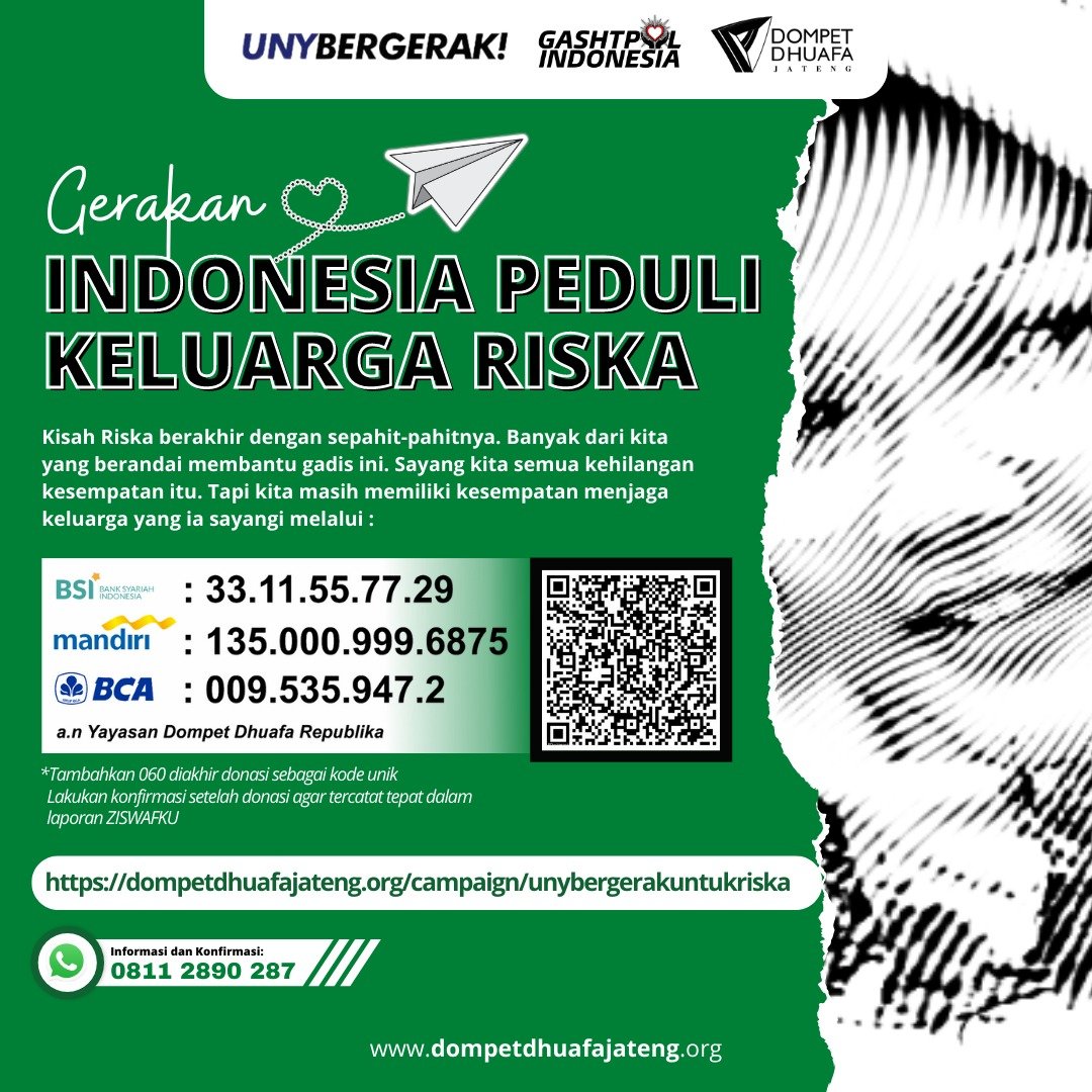 UNY BERGERAK on Twitter: "Memanggil semua sahabat Riska. Kita masih punya kesempatan untuk ...