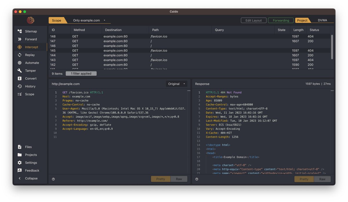 payloadartist on Twitter: "⚙️ Caido Looks like a promising alternative to Burp Suite with a neat ...