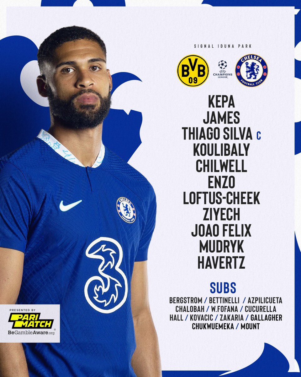 Chelsea FC en español on Twitter: "¡El XI del Chelsea para esta noche! 🔵 @ParimatchGlobal | #UCL"