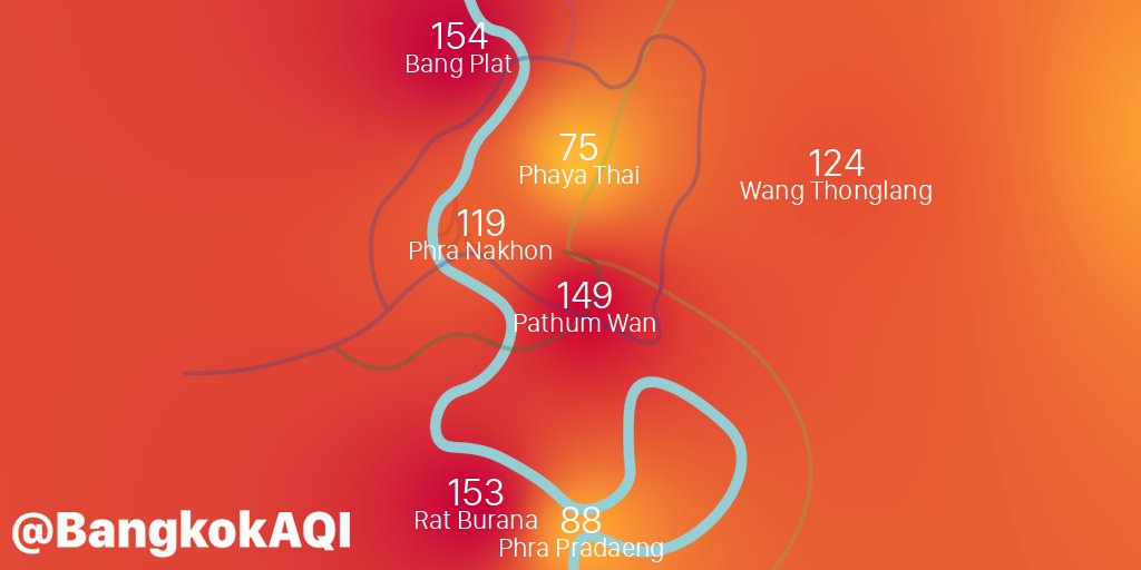 ☁️ Bangkok AQI 🔶 on Twitter: "ดัชนีคุณภาพอากาศ (AQI): 108 🔶 🔶 มีผลกระทบต่อสุขภาพ 🔶 Unhealthy for ...
