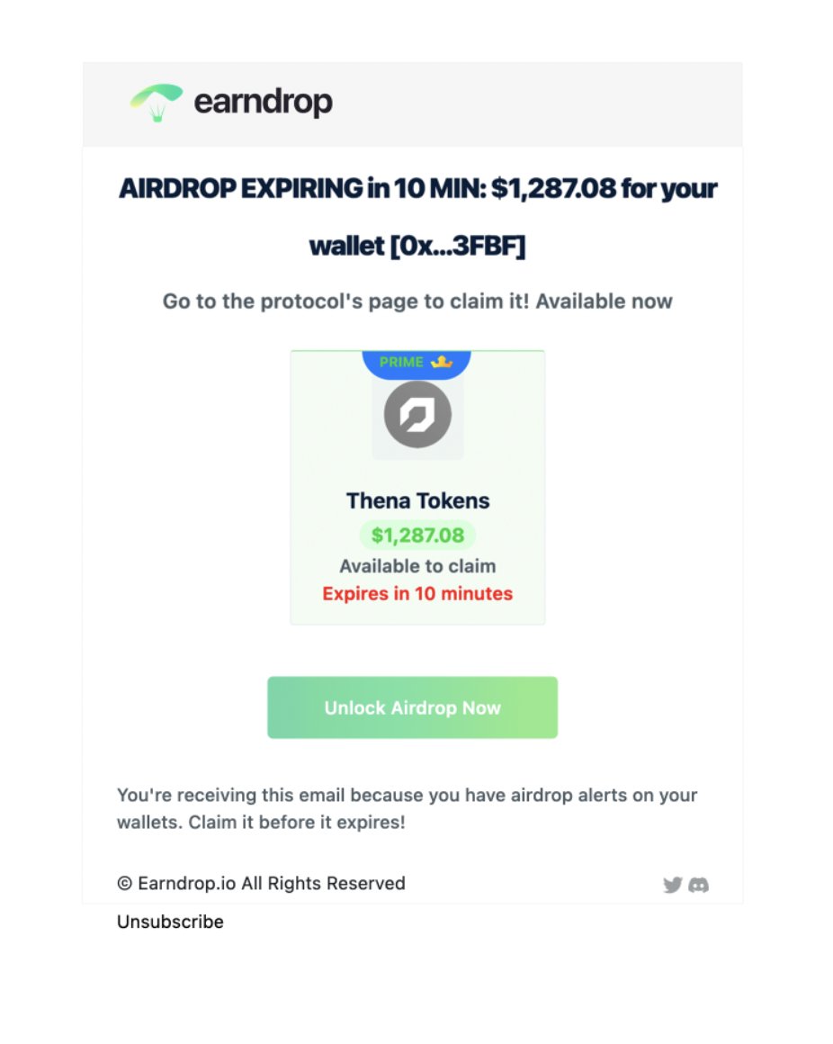 Earndrop (Web3 Airdrops) 🦇🔊 on Twitter: "Thena $THE airdrop just closed its claim window 20 ...