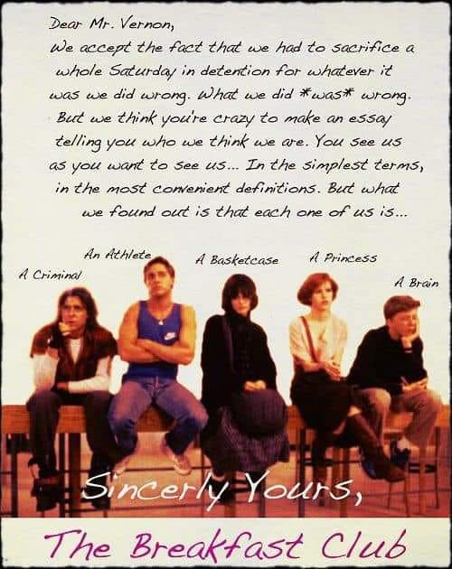 Breakfast Club Poster Quote