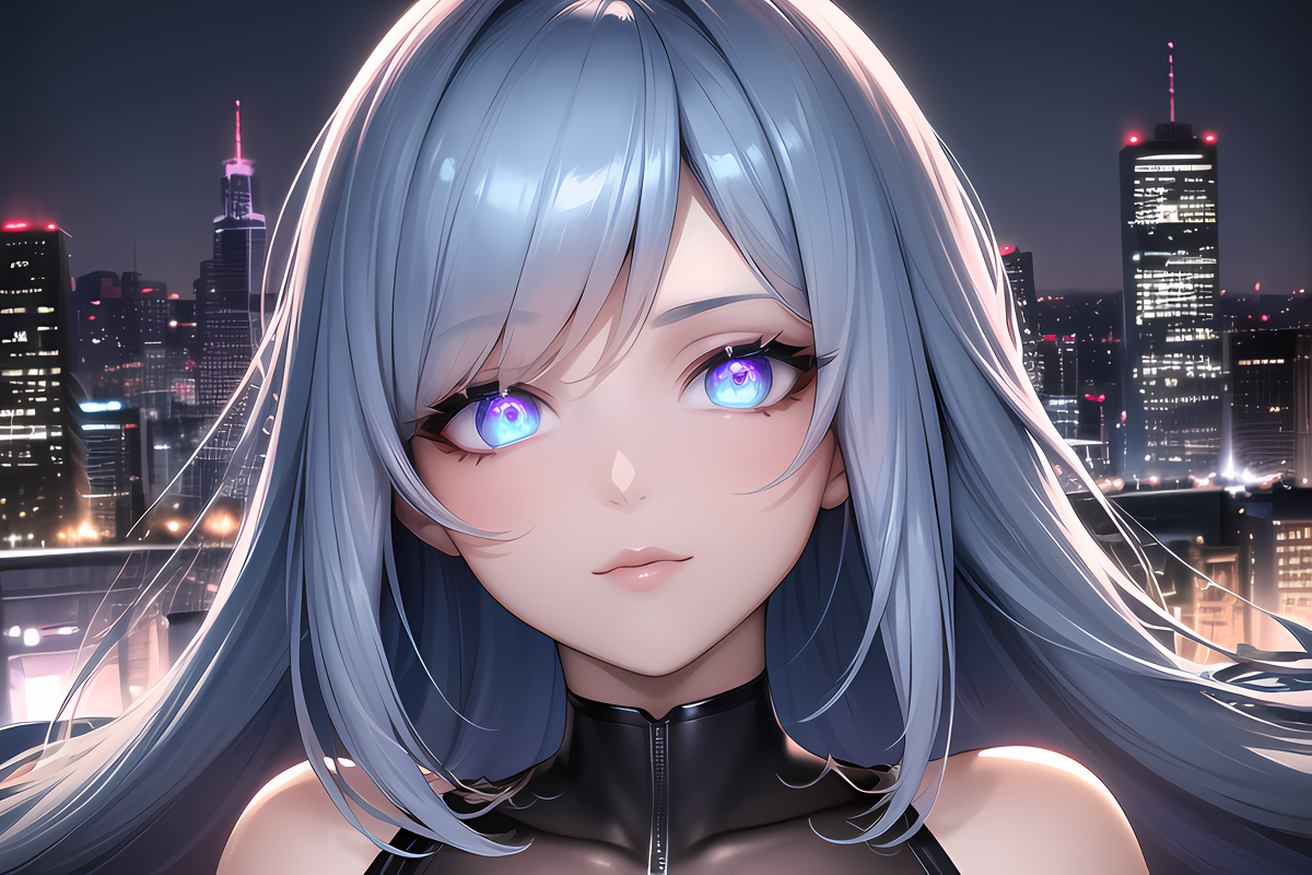 Void Men AI Maker || Comission Open on Twitter: "Futuristic #waifu #Girls #blue_hair https ...