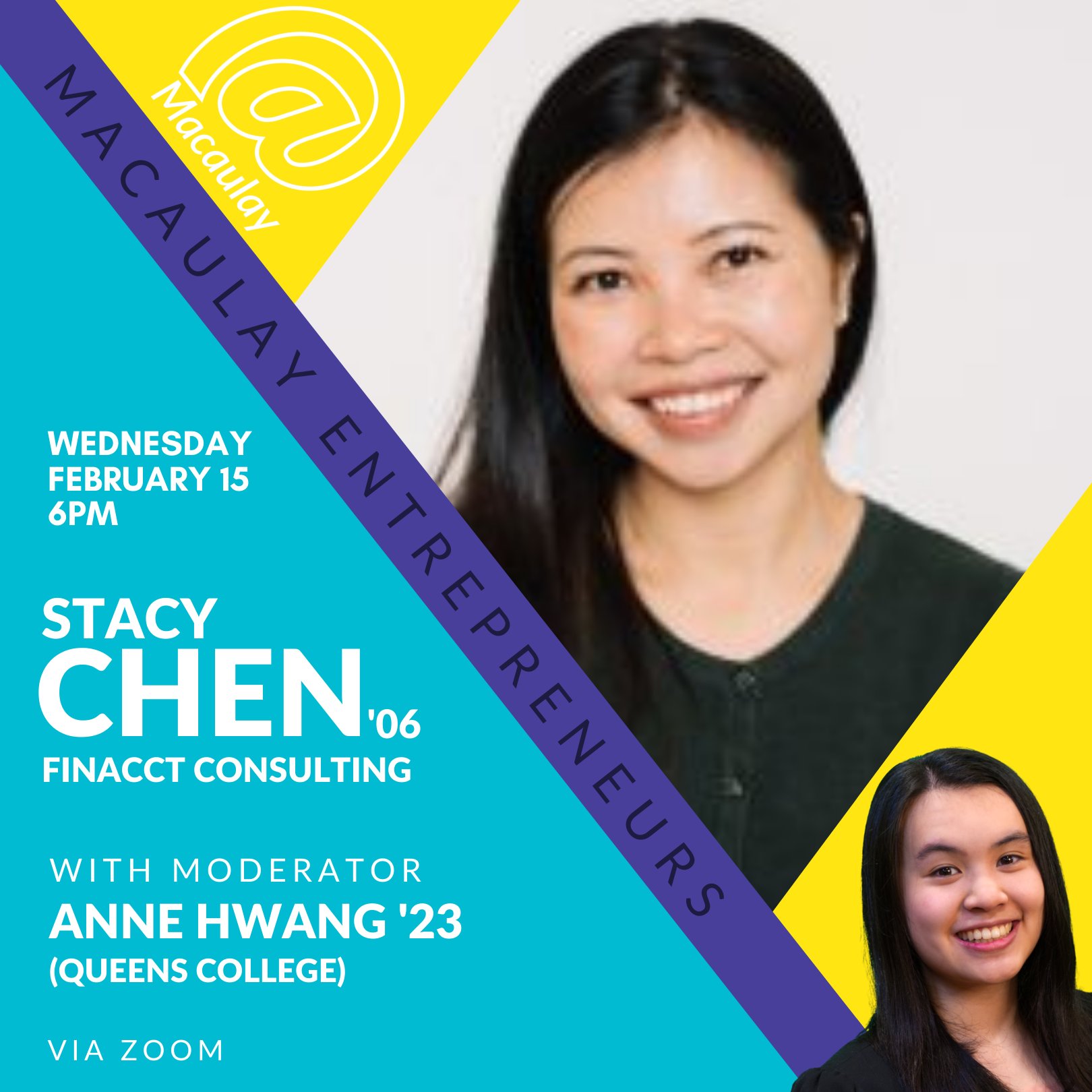 Macaulay Honors College on Twitter: "TONIGHT! Stacy Chen '06 shares her start-up journey and how ...