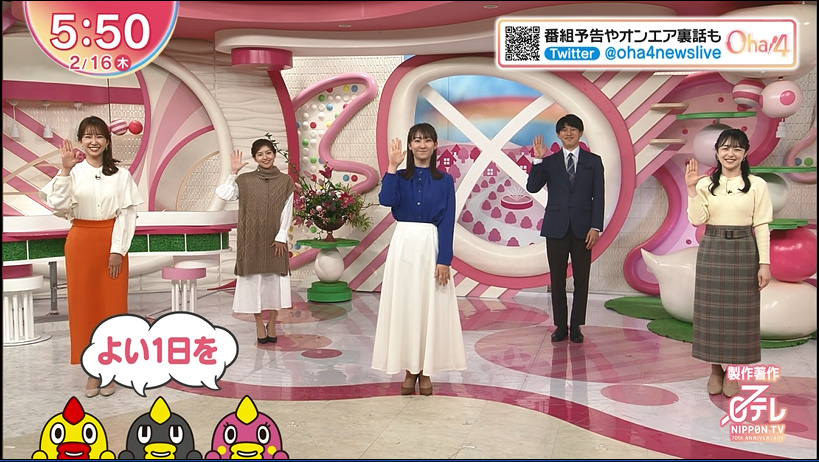 Tvmaniazero On Twitter 20230216 おはよん 中西希 さん 後藤楽々 さん 杉原凛 アナ 田辺 5407