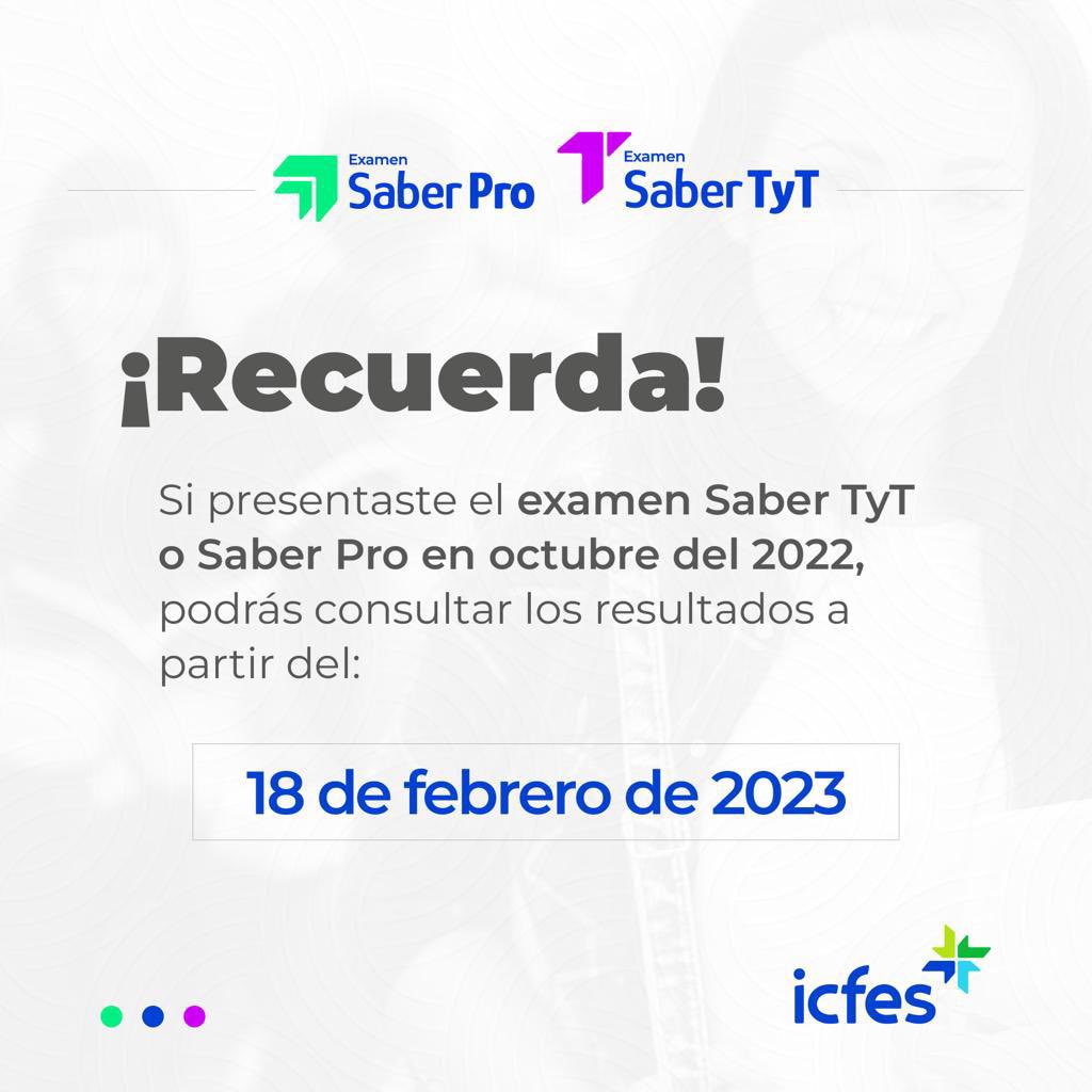 Icfes on Twitter: "#PrográmateConElIcfes porque los resultados de tu examen Saber Pro o Saber ...