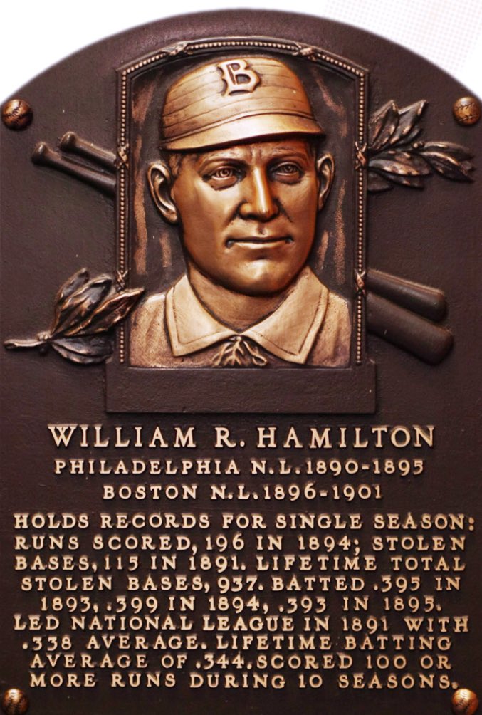 HOFer Billy Hamilton was born on this day in 1866. Stole 914 bases (3rd ...