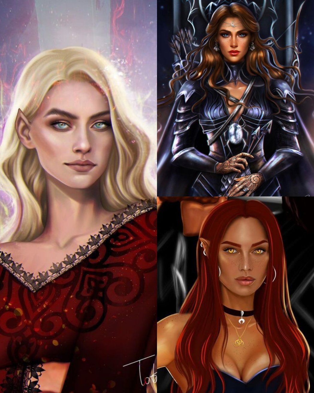 Thais on Twitter: "Chaol x Azriel x Aidas 🎨 Dominiquewesson, jessdraw.s, srcinderElide x Elain x ...