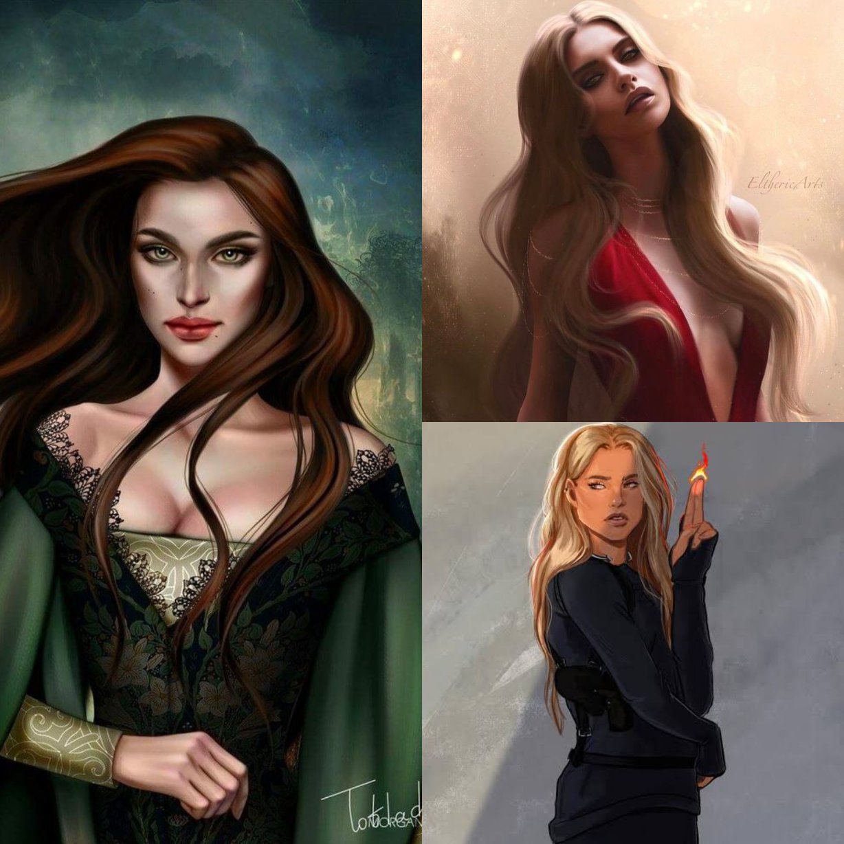 Thais on Twitter: "Chaol x Azriel x Aidas 🎨 Dominiquewesson, jessdraw.s, srcinderElide x Elain x ...