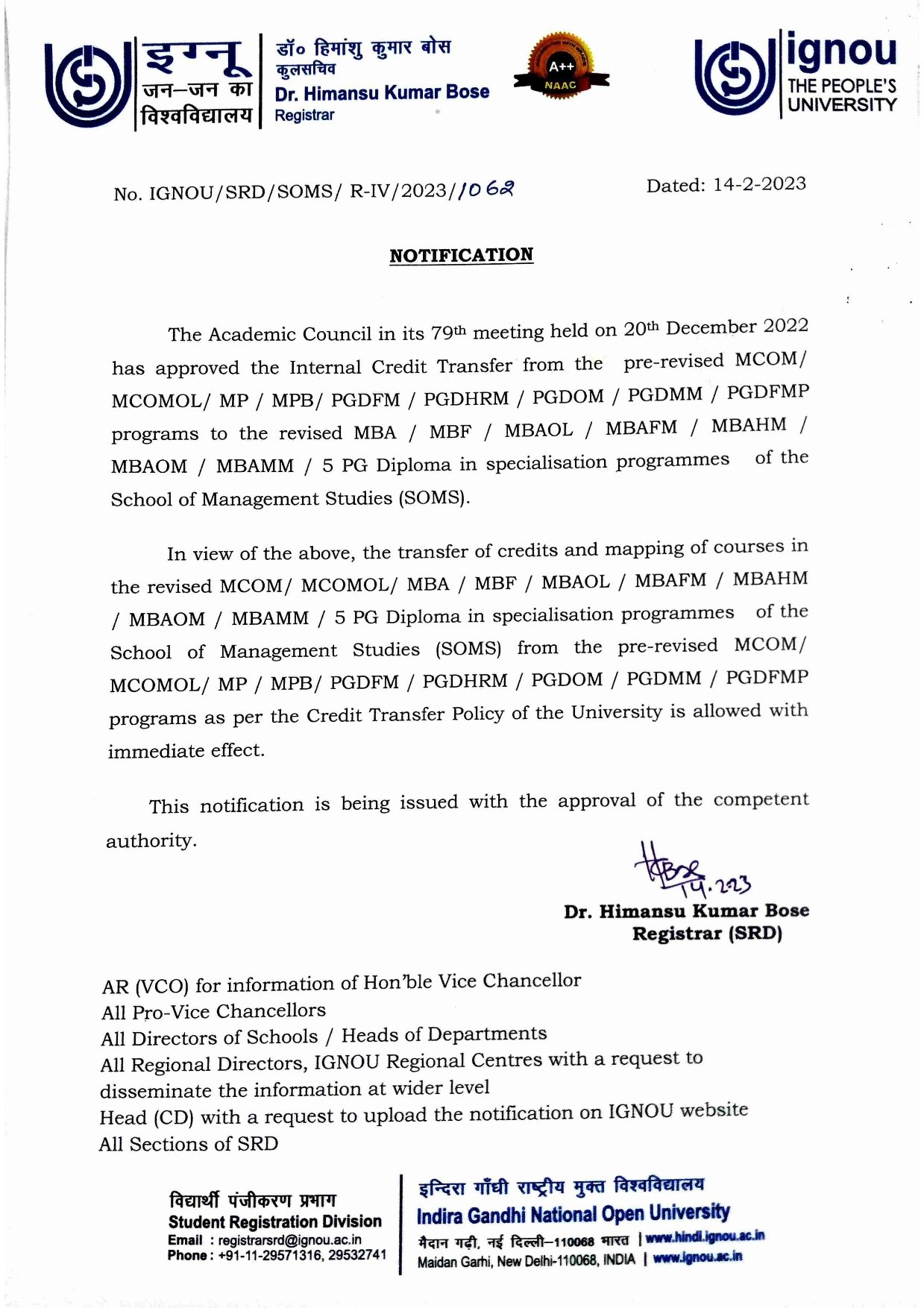 Ignou Mba Certificate