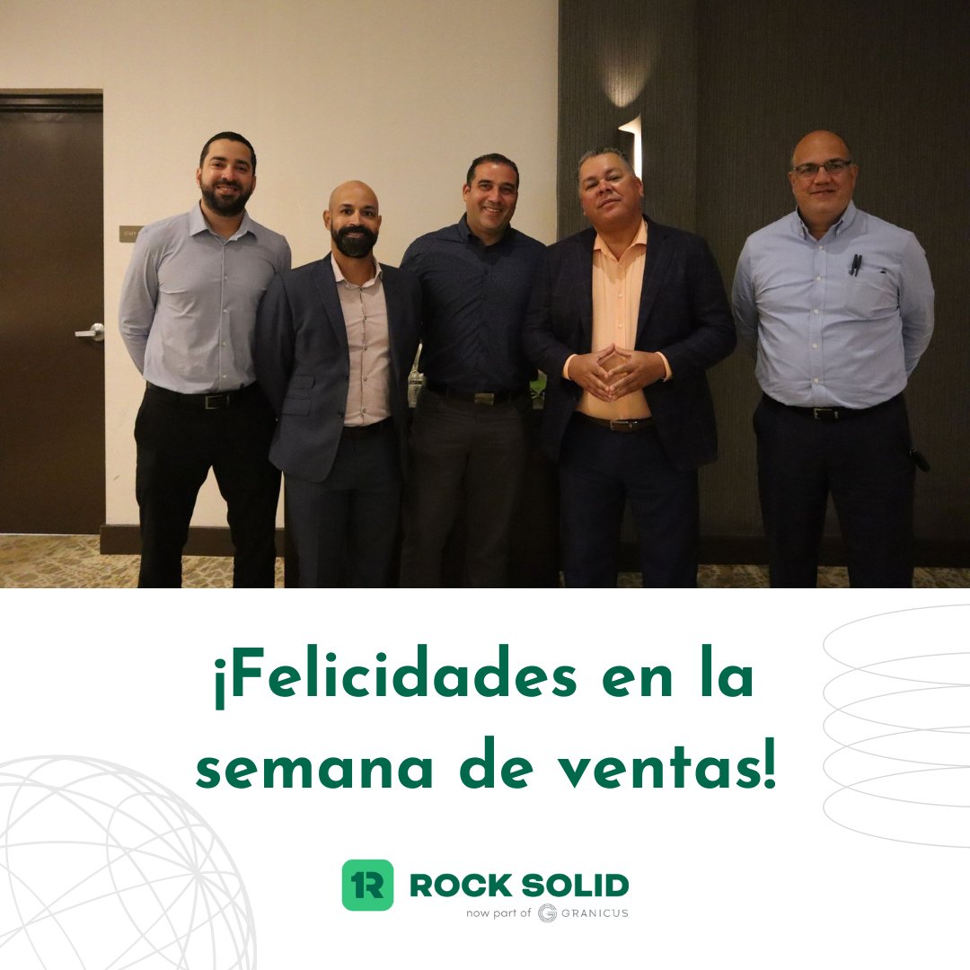 Rock Solid (now part of Granicus) on Twitter: "Felicidades a todos los vendedores en su semana 💚"