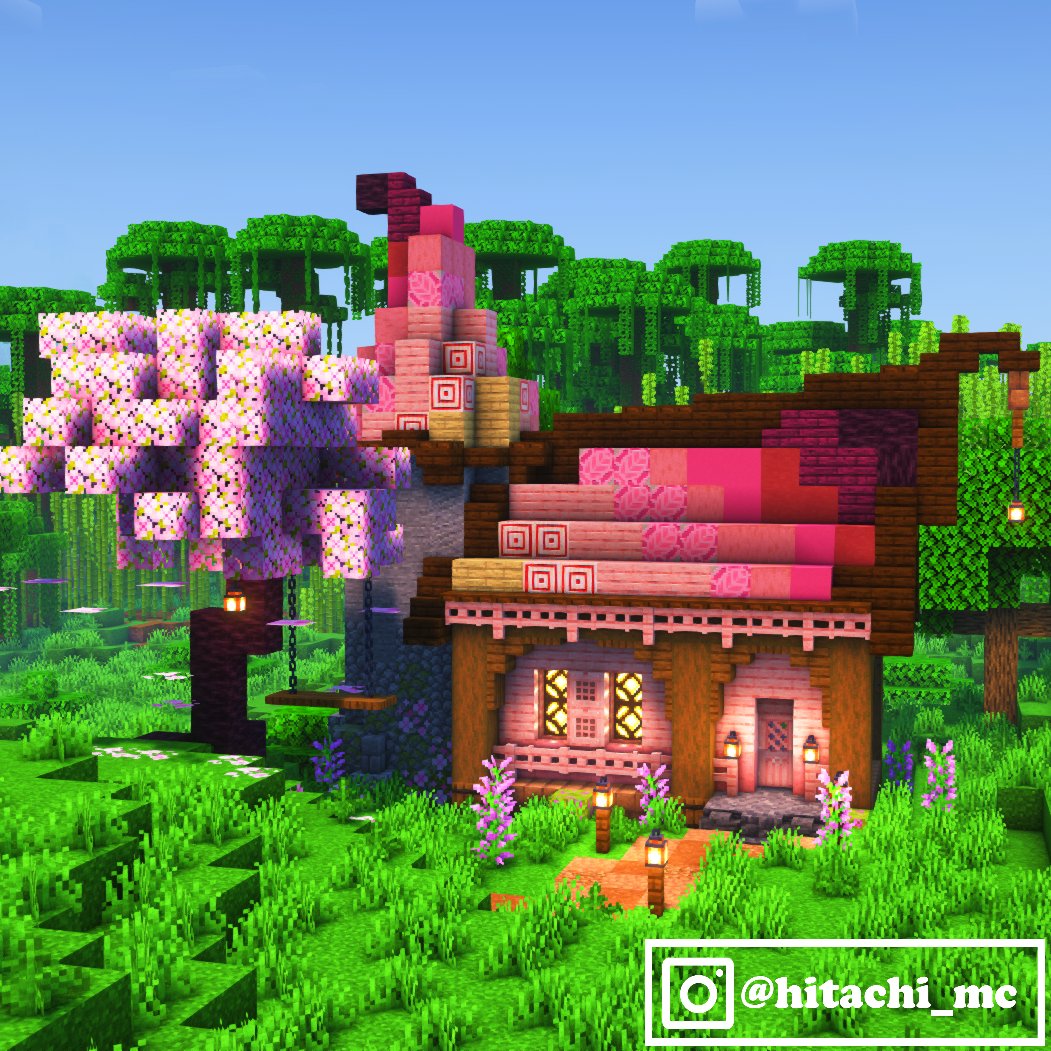 ExternalBuilder on Twitter: "RT @hitachi_mc: Cherry House with the new 1.20 wood :0 #Minecraft # ...