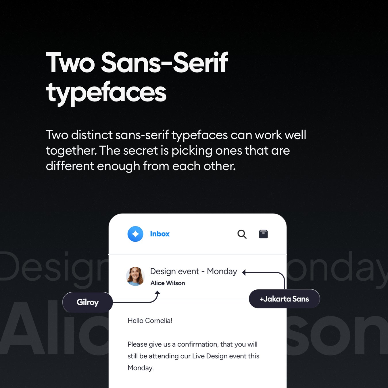 Michal Malewicz on Twitter: "Font pairing means combining two or more typefaces in one design ...