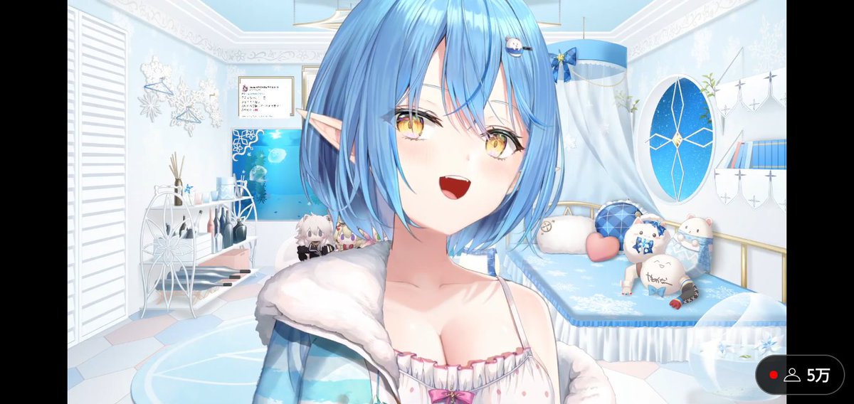 雪花ラミィ「わっ…! #雪花ラミィ新衣装」|オツキ🌿🐏♌️@C102土曜東G-09aのイラスト