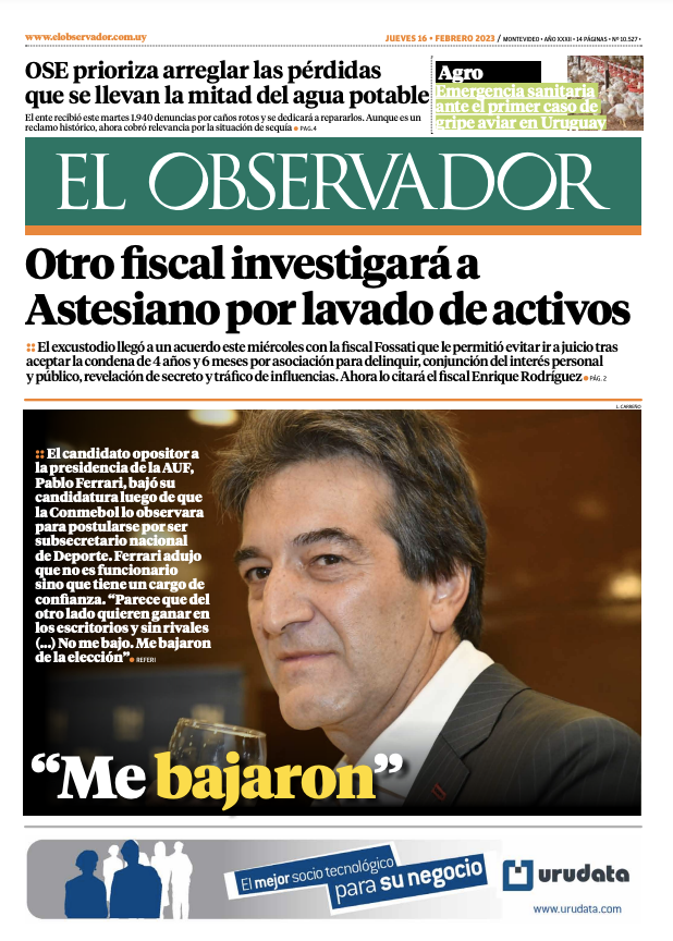 😀 🗞️ Estos son los titulares del jueves en El Observador. Leé la ...