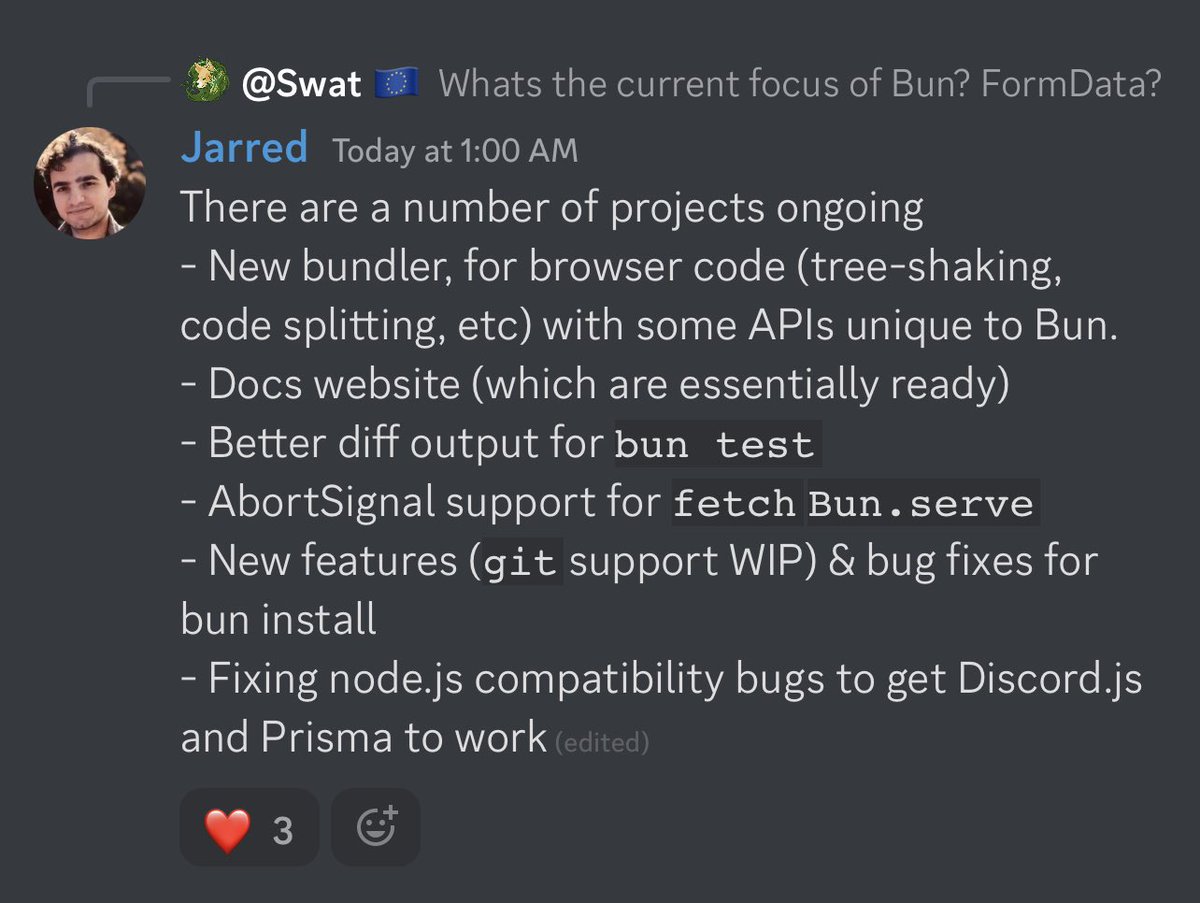 SaltyAom on Twitter: "If Prisma work, I’m all-in in Bun (even tho I’m currently am)"