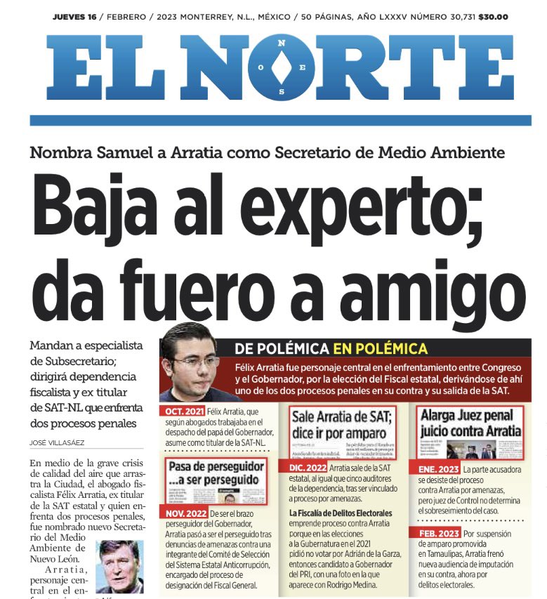 Angel Charles on Twitter: "Así se dan los cargos en el “Nuevo NL”: En medio de la grave crisis ...