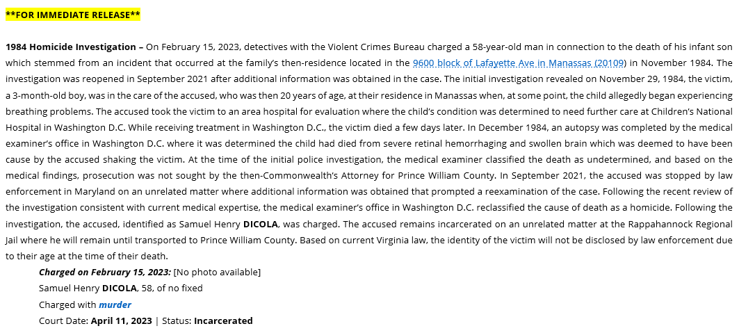 Prince William County Police Department On Twitter For Immediate