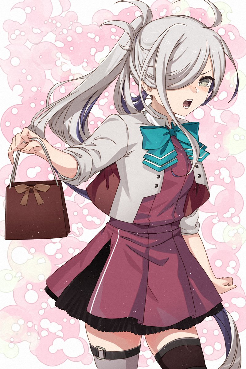 Asashimo Kancolle 1girl Solo Thighhighs Jacket Hair Over One Eye