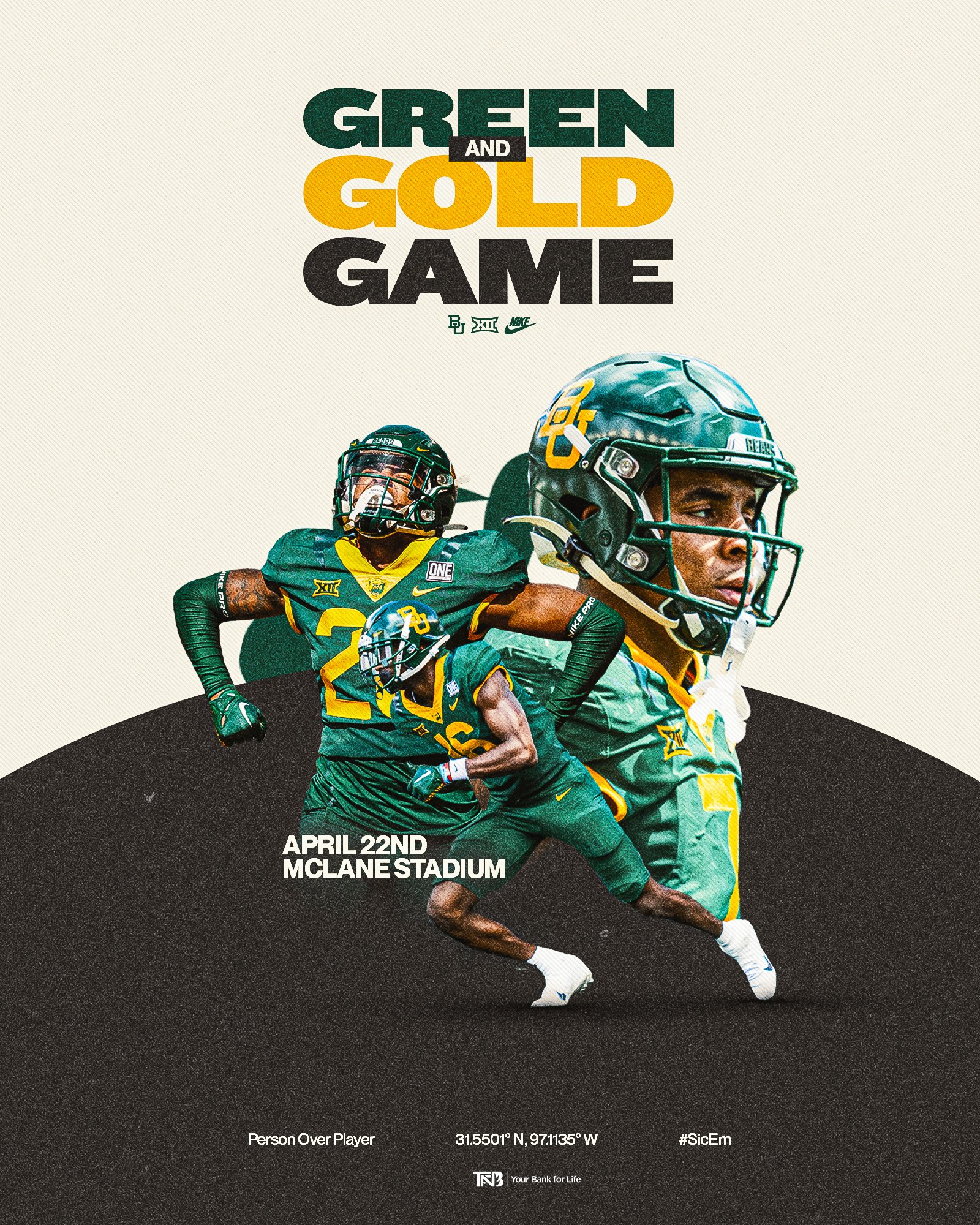 Baylor Football Helmet Green