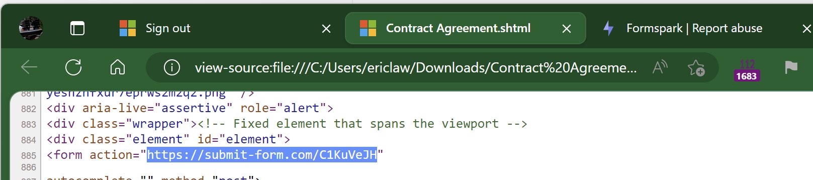 🎻 Eric Lawrence on Twitter: "This phish powered by @formsparkapp https://t.co/hC4SuuVROg" / Twitter