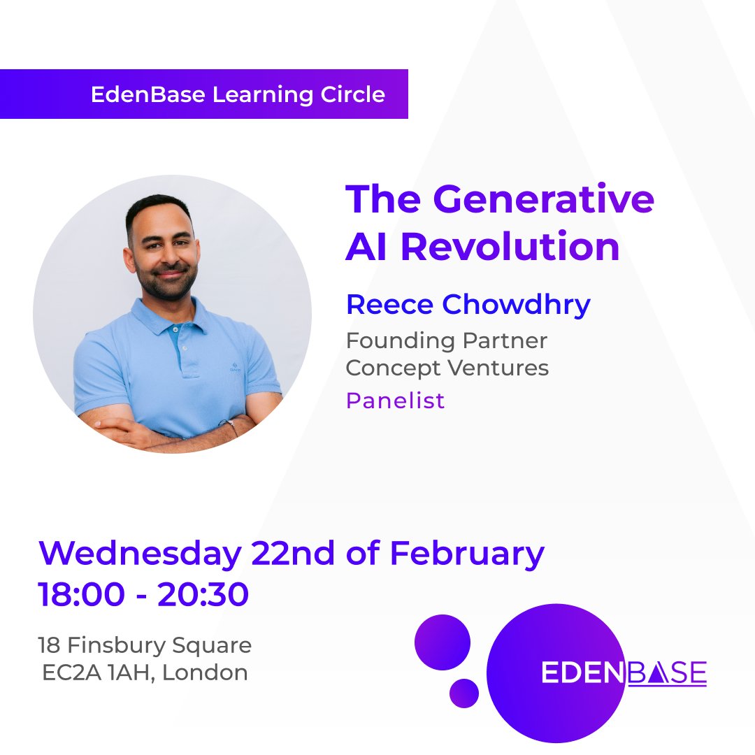 EdenBase on Twitter: " EdenBase Learning Circle PANELIST: @reecechowdhry Reece is the Founding ...