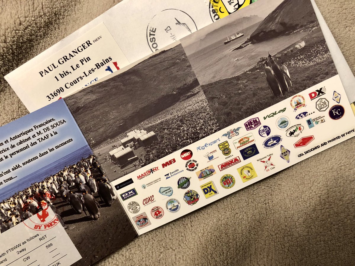 DX World.net on Twitter: "RT @fm5jy: In the mail box today FT8WW Qsl Crozet Tks Paul"