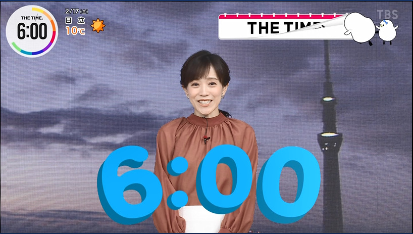 tvmaniaZERO on Twitter: "2023/02/17 #thetime_tbs #江藤愛 アナ"