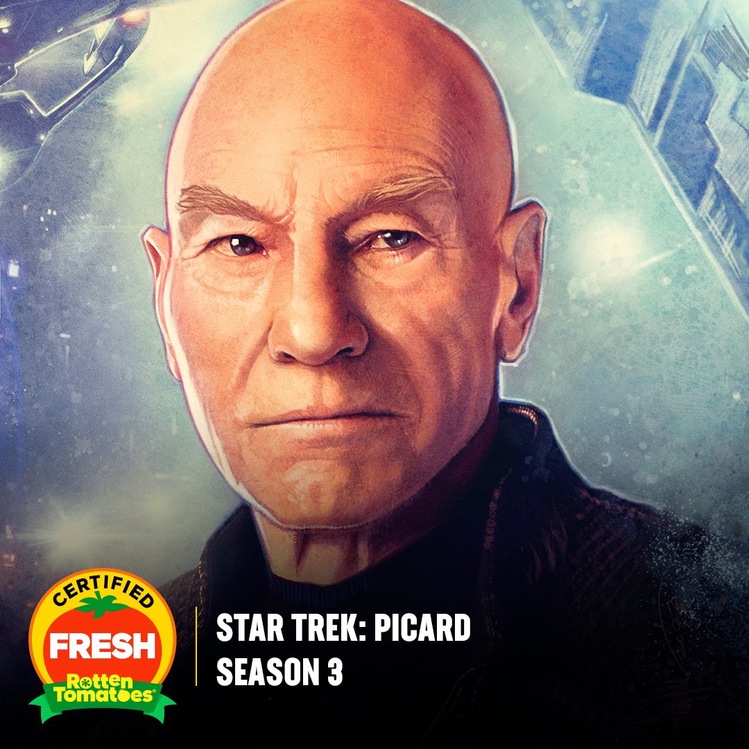 Rotten Tomatoes on Twitter: "#StarTrekPicard: Season 3 is now #CertifiedFresh at 100% on the # ...