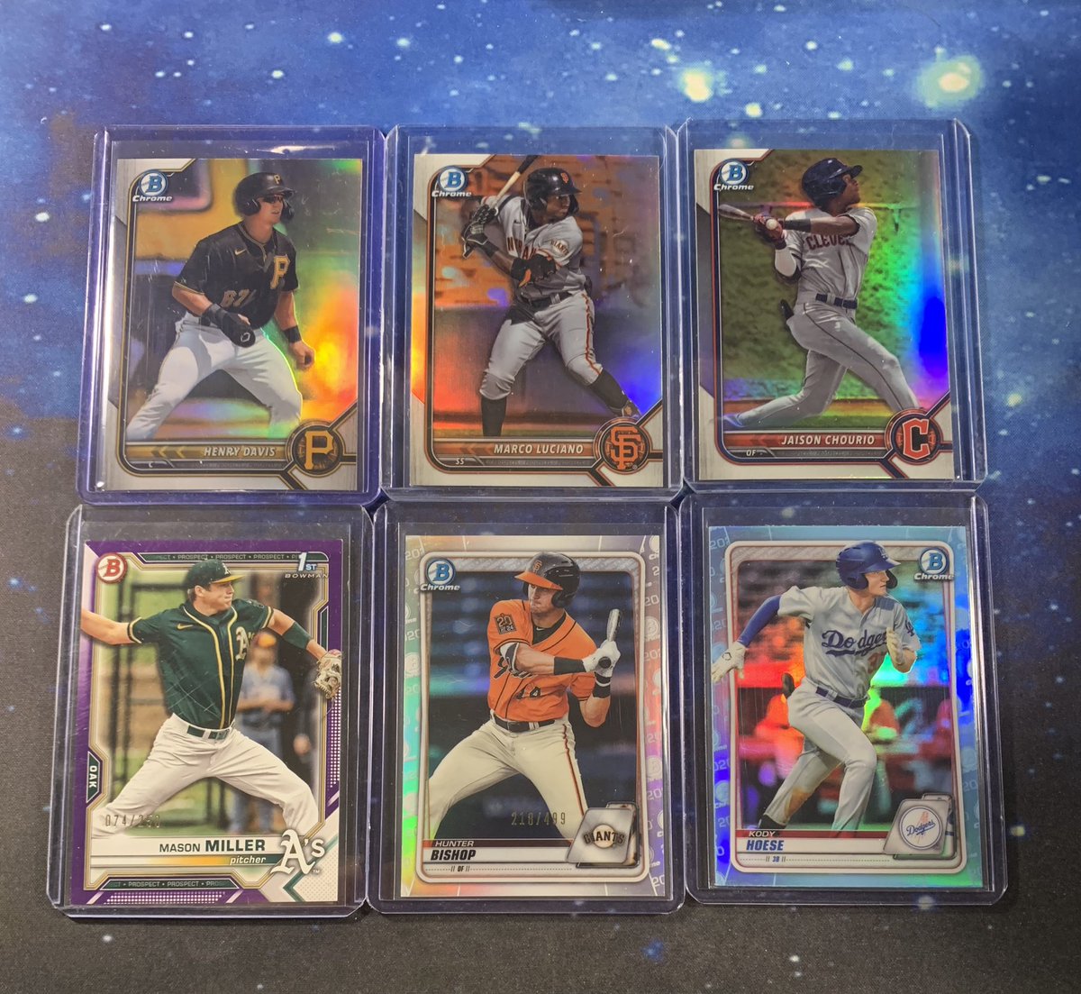 Cards With Chris! on Twitter: "#StackEmUpSale $1 each! Top row refractors Miller /250 Bishop ...