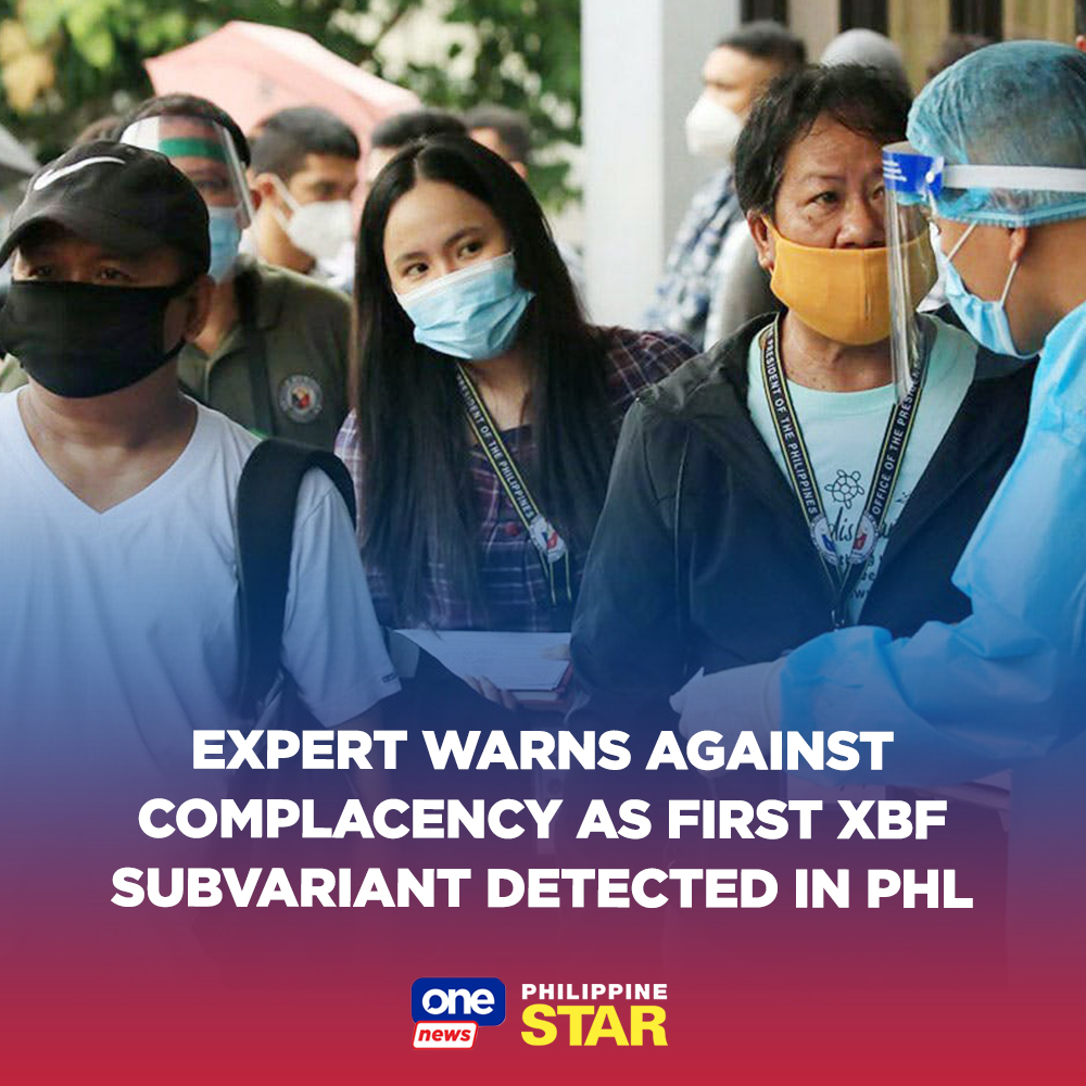 The Philippine Star on Twitter: "Following the confirmation of an Omicron XBF case in the ...