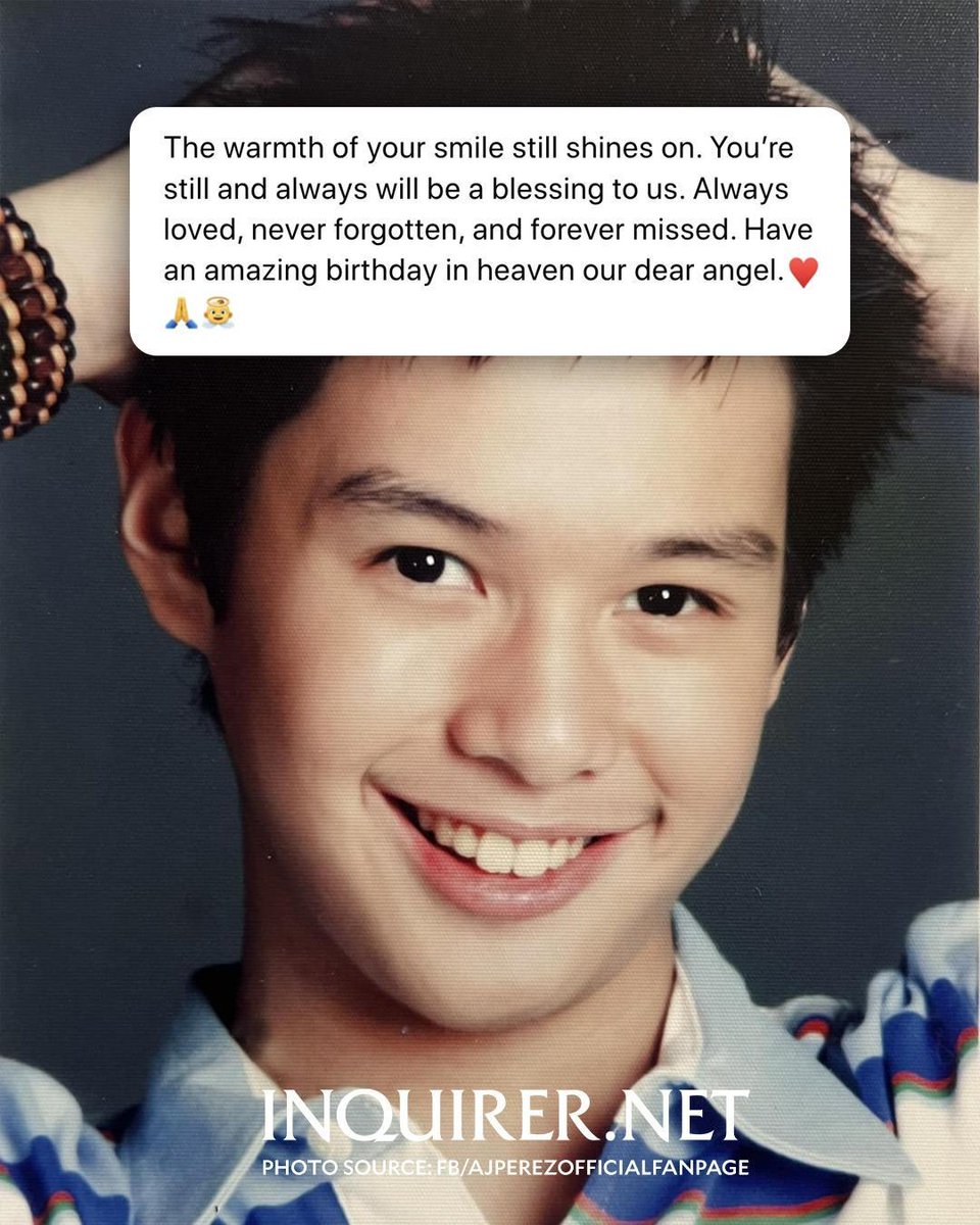 'HAVE AN AMAZING BIRTHDAY IN HEAVEN' 🤍 LOOK: The family of late actor AJ Perez remembers him on ...