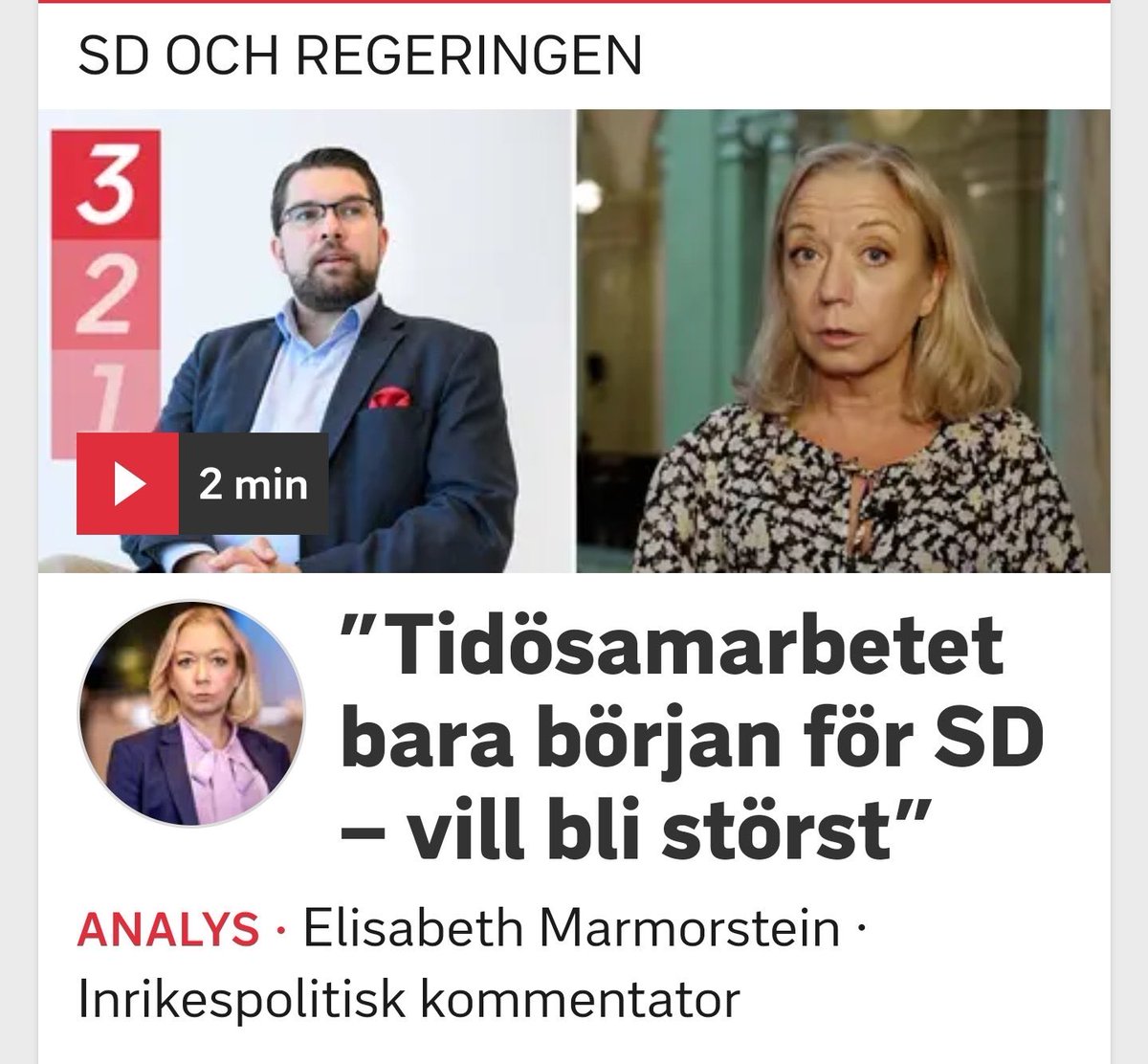 Carl-Magnus Uggla on Twitter: "Har vi något politiskt parti som inte vill bli störst? Är det ...