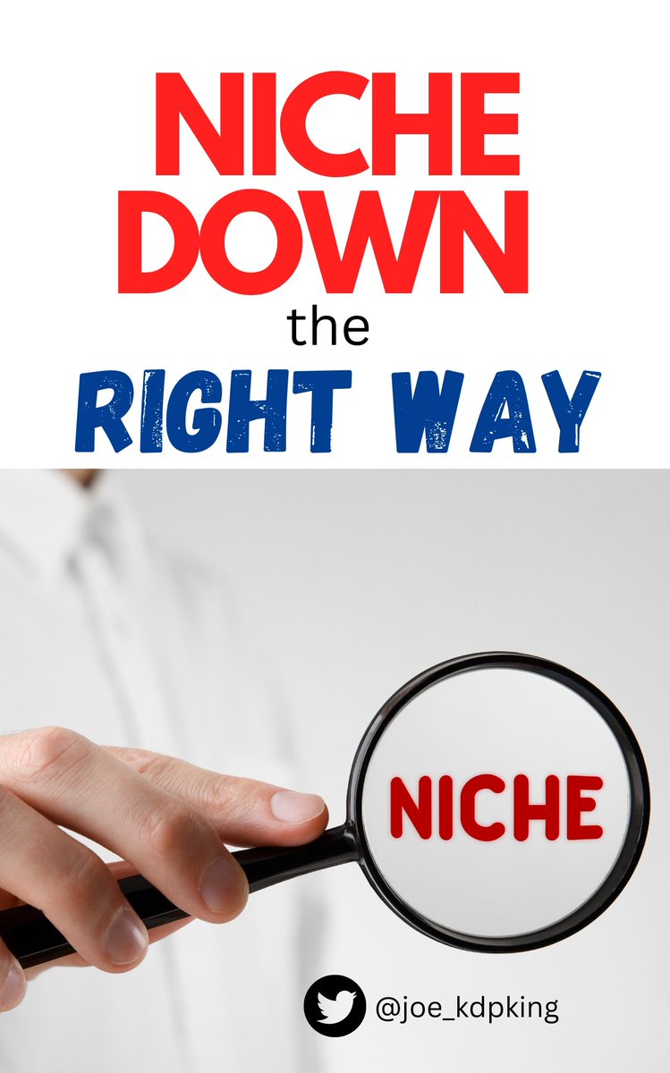 NICHE DOWN THE RIGHT WAY Is Niching down the most difficult situation ...