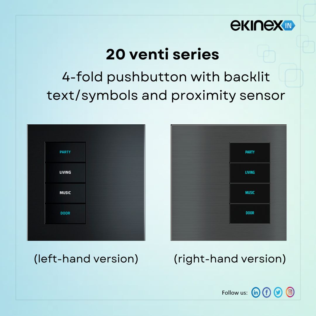 Ekinex India Private Lmited on Twitter: "The Ekinex 20venti series 4-fold pushbutton with ...