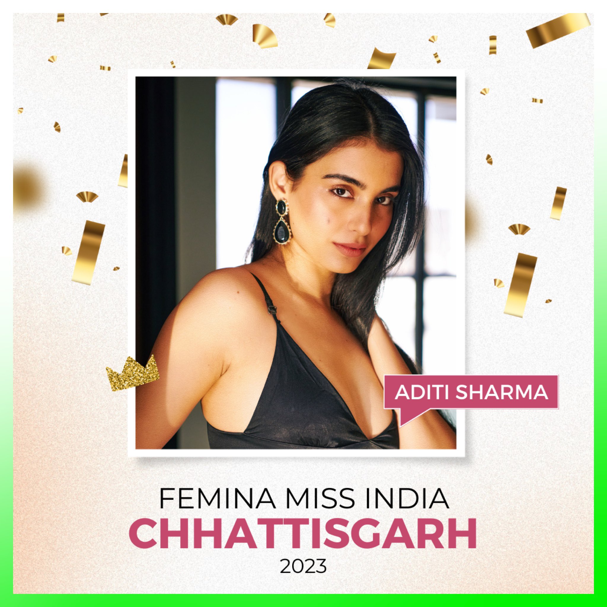 Miss India on Twitter: "And the new Femina Miss India Chhattisgarh 2023 is.... Aditi Sharma! 💫 ...
