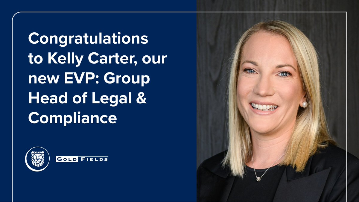 Gold Fields on Twitter: "Kelly Carter, who leads our Legal team in #Australia, has today been ...