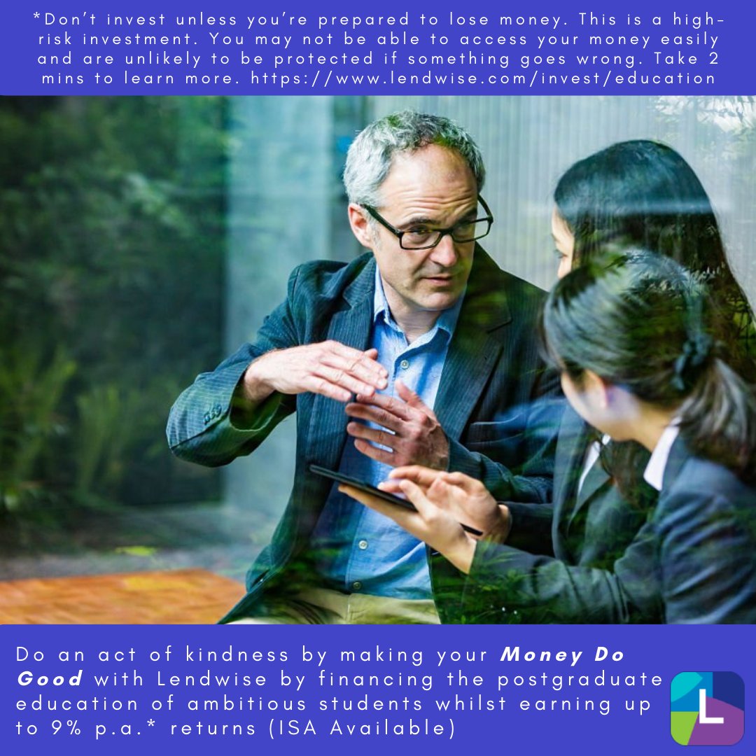 Lendwise on Twitter: "Finance #postgraduate education with Lendwise (#IFISA), earn up to 9% p.a ...