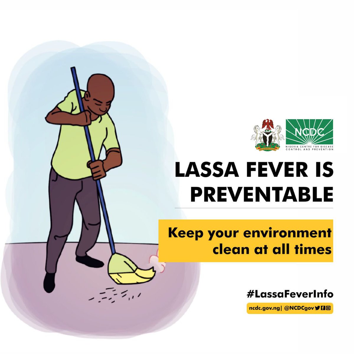 NCDC on Twitter: "A clean environment helps to prevent the spread of ...