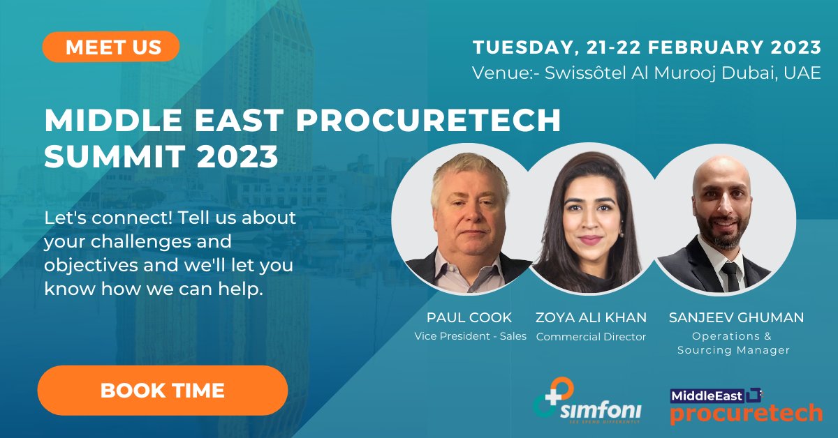 Simfoni on Twitter: "Connect with Simfoni at the Middle East Procuretech Summit! We'll be there ...