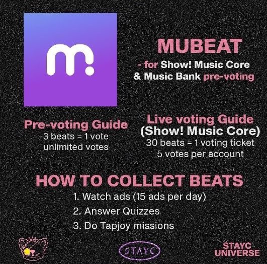 𝗚𝗢𝗟☁️ fan account on Twitter: "guide for mubeat by staycuniverse"